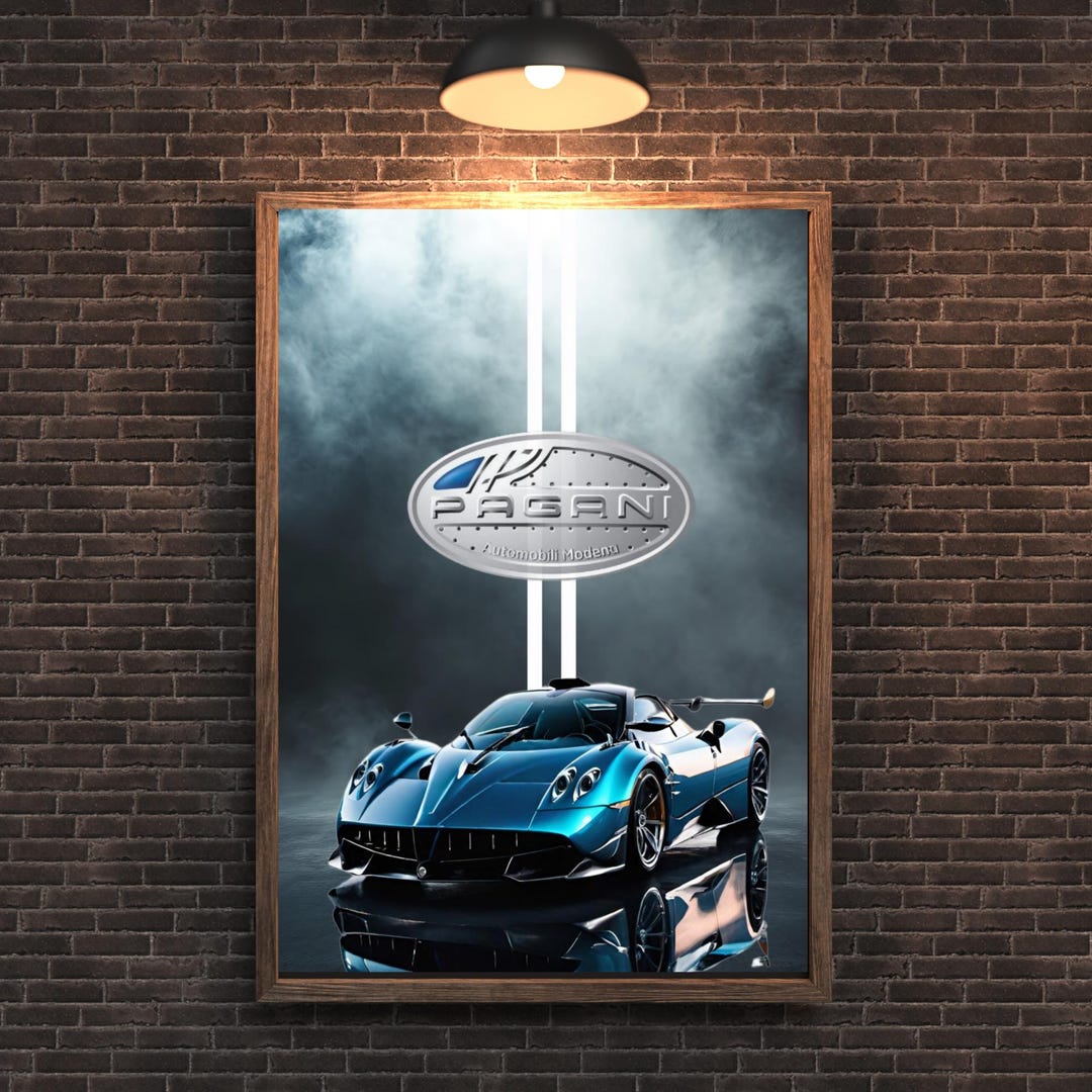 Pagani Hypercar Poster: Exotic Sports Car Wall Art (digital Download ...