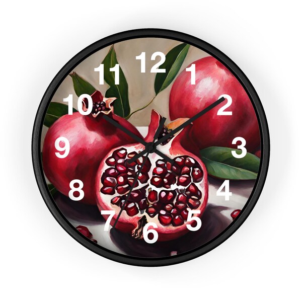 Pomegranate Clock - Etsy