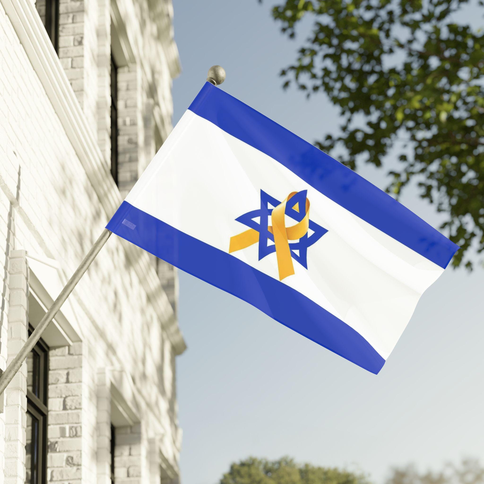 Israeli Hostages Flag Yellow Ribbon Israeli National Flag Bring Them ...