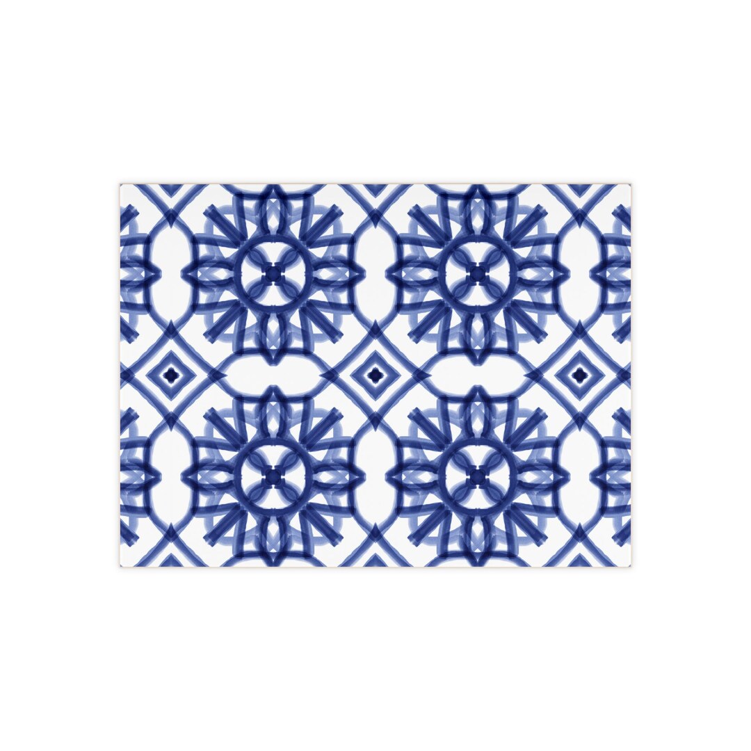 Blue and White Moroccan Design - Jewish Art Judaica Judaism Israel ...