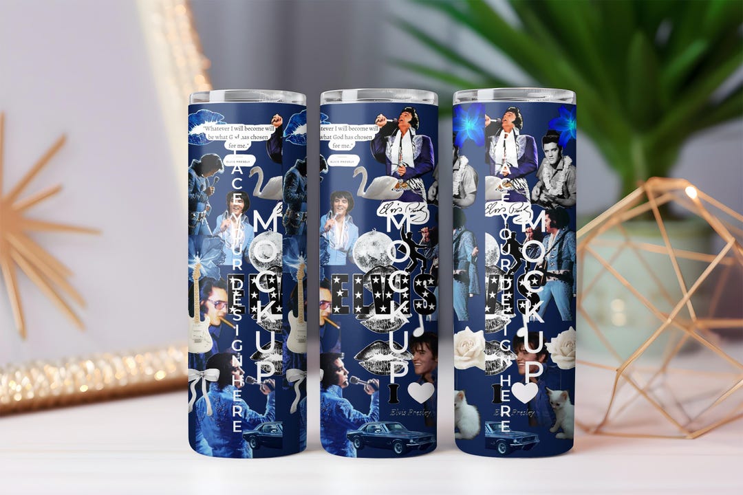 Elvis Presley Tumbler Wrap: Retro Rock and Roll PNG Design - Etsy