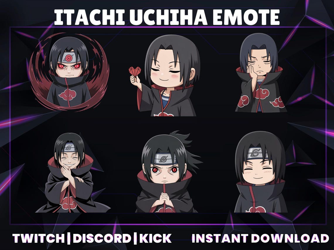 Chibi Ninja Emotes | Anime Style Reaction Icons for Twitch, Discord ...