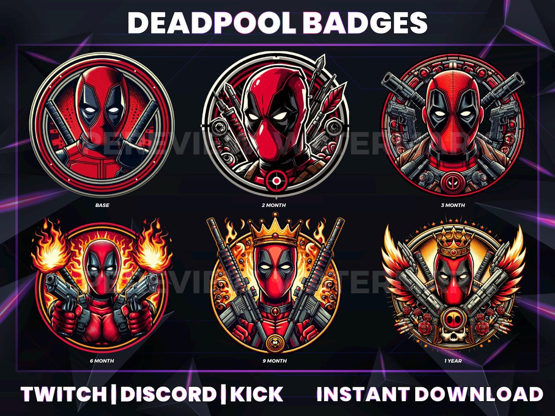 Masked Mercenary Sub Badges: Gamer Loyalty Icons (PNG Download) - Etsy