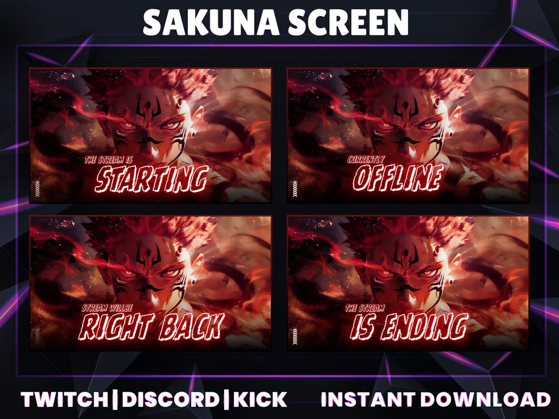 Stream Overlay Pack With Panels and Animated Screens for Creators | PNG ...