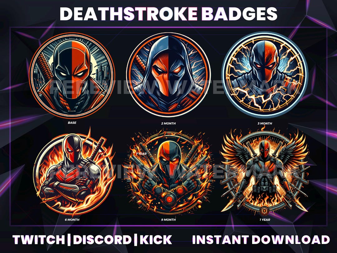 Mercenary Warrior Badges – Dark Mask Sub Icons Twitch Discord Kick - Etsy