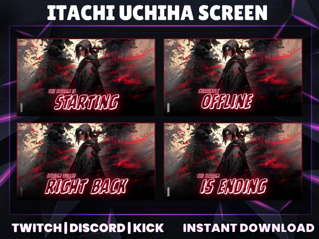 Dark Ninja Stream Overlay – Animated Screens & Panels (digital Download ...