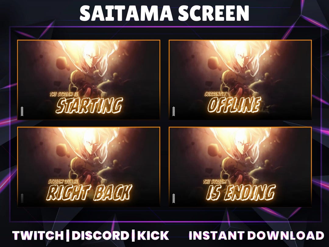 Golden Lightning Stream Overlay Pack With Panels and Animated Screens ...