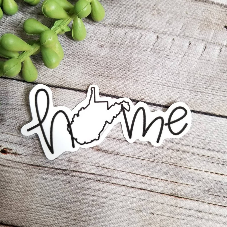 STICKER: West Virginia Home State Shape Sticker WV Home - Etsy
