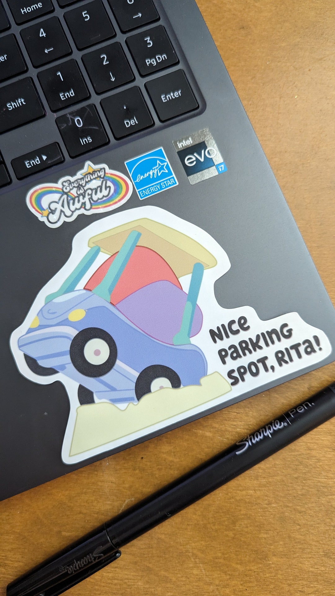 STICKER: Nice Parking Spot Rita Bluey Sticker Bluey Stickers - Etsy