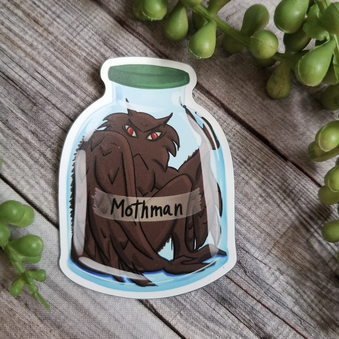 MAGNET: Mothman Cryptid Magnet, Mothman Art, West Virginia Monster ...