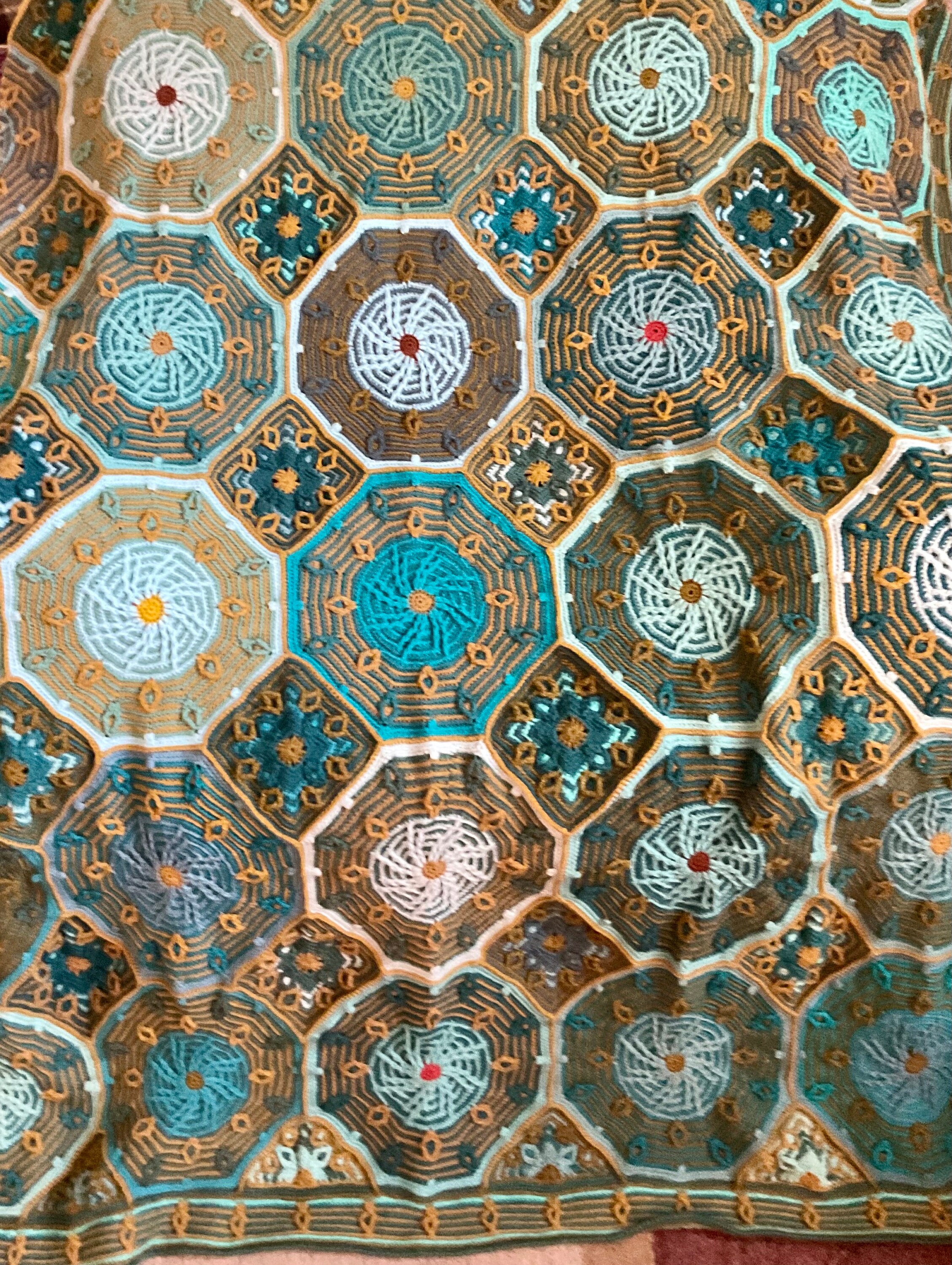 PANNING FOR GOLD. Moroccan Tile Crochet Blanket Pattern. Digital ...