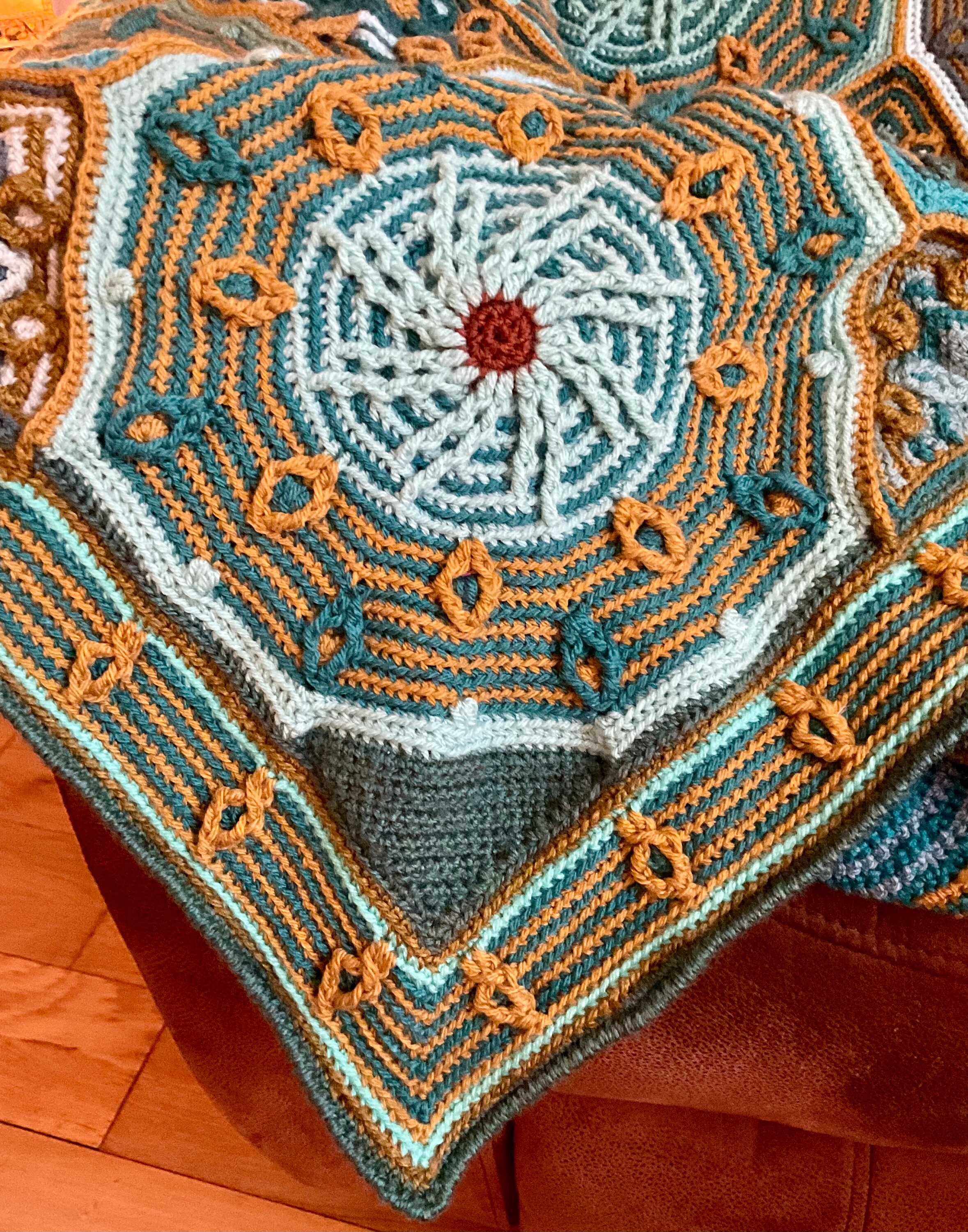 PANNING FOR GOLD. Moroccan Tile Crochet Blanket Pattern. Digital ...