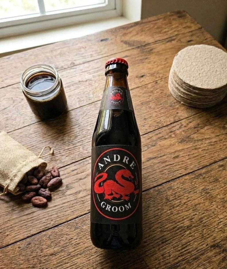 Personalised Dragon Stout Bottle Label - Any Name, Short Message Wray ...