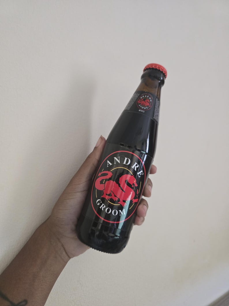 Personalised Dragon Stout Bottle Label - Any Name, Short Message Wray ...