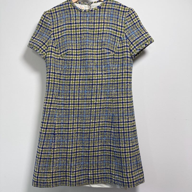 Plaid 60s Wool Shift - Etsy