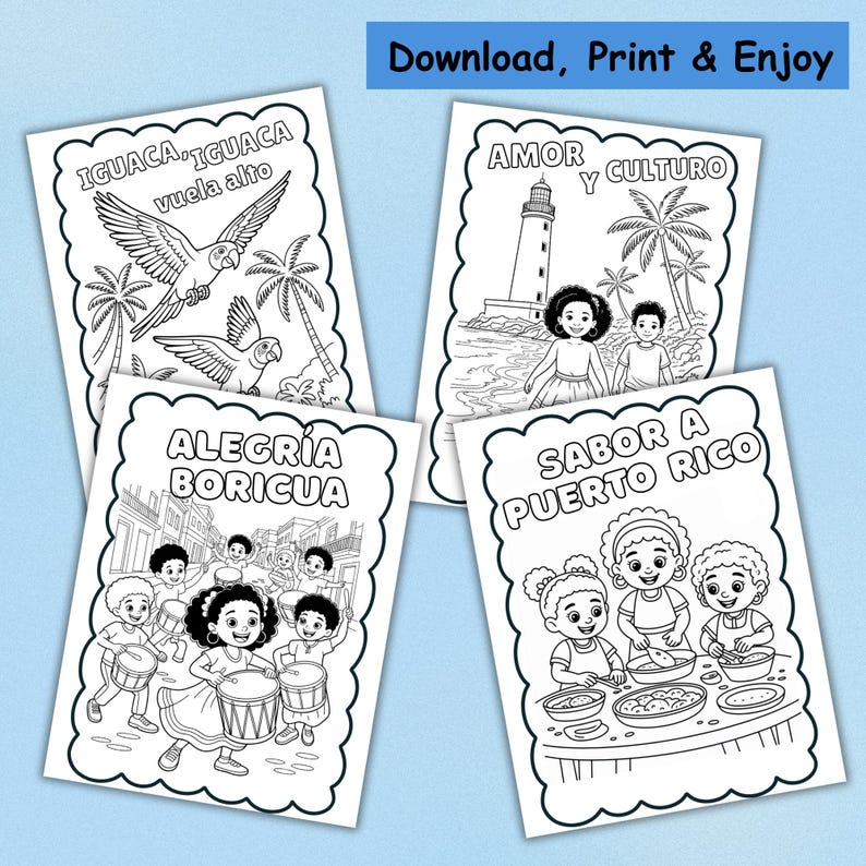 35 Puerto Rico Coloring Pages for Kids & Adults | Boricua Heritage ...