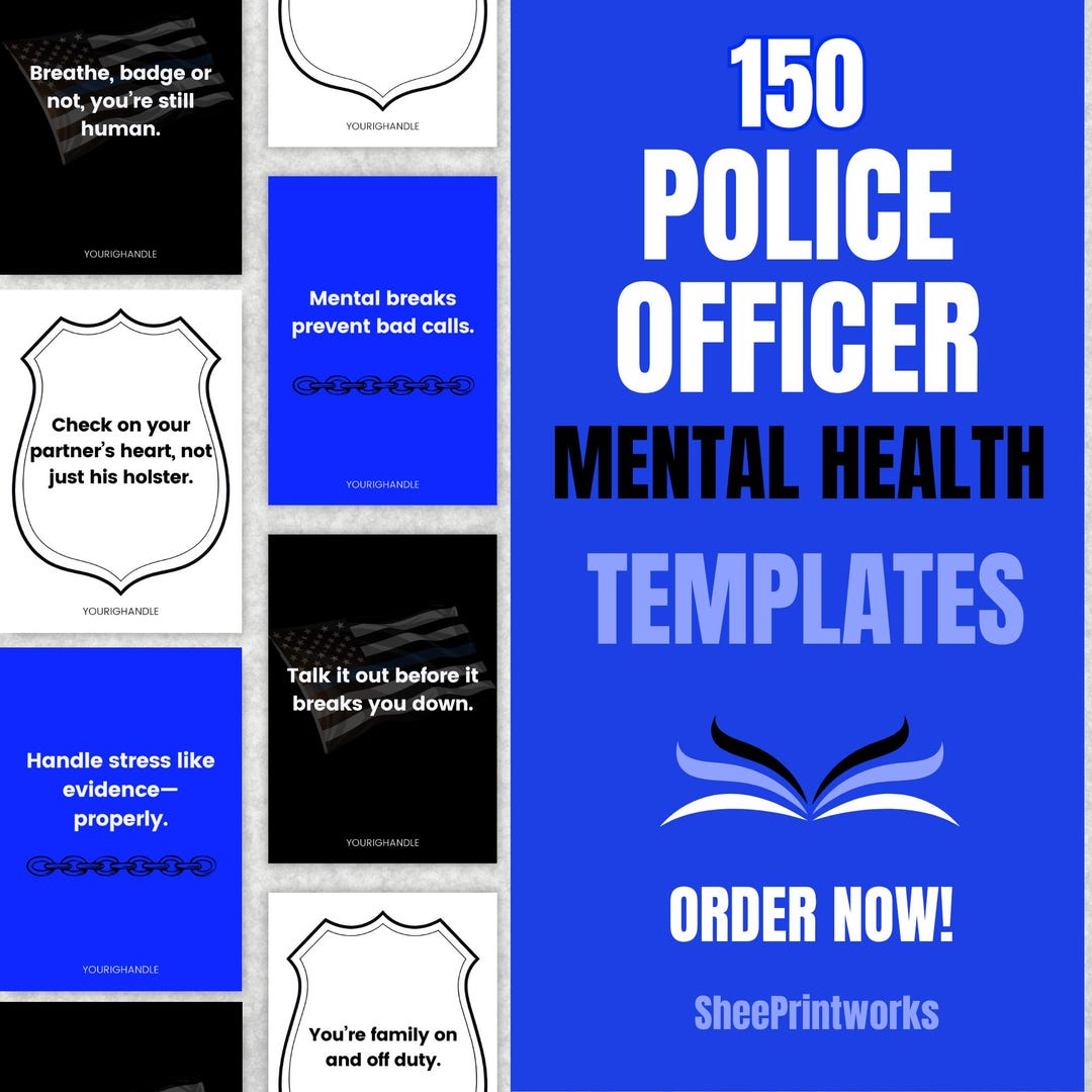 Police Officer Mental Health Quotes Template | First Responder Wellness ...