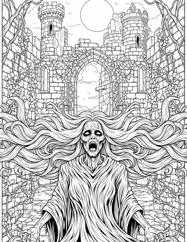 Scary Folklore Horror Coloring Book: Cursed Collection Vol. 1 (digital ...