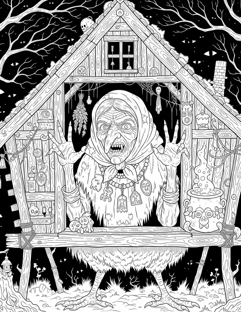 Scary Folklore Horror Coloring Book: Cursed Collection Vol. 1 (digital ...
