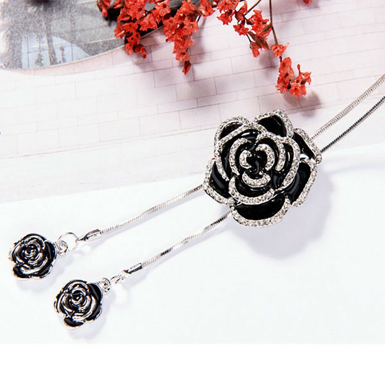 Black Rose Chain Body Fashion Jewelry | Etsy