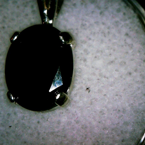 Black Spinel Pendant - Etsy
