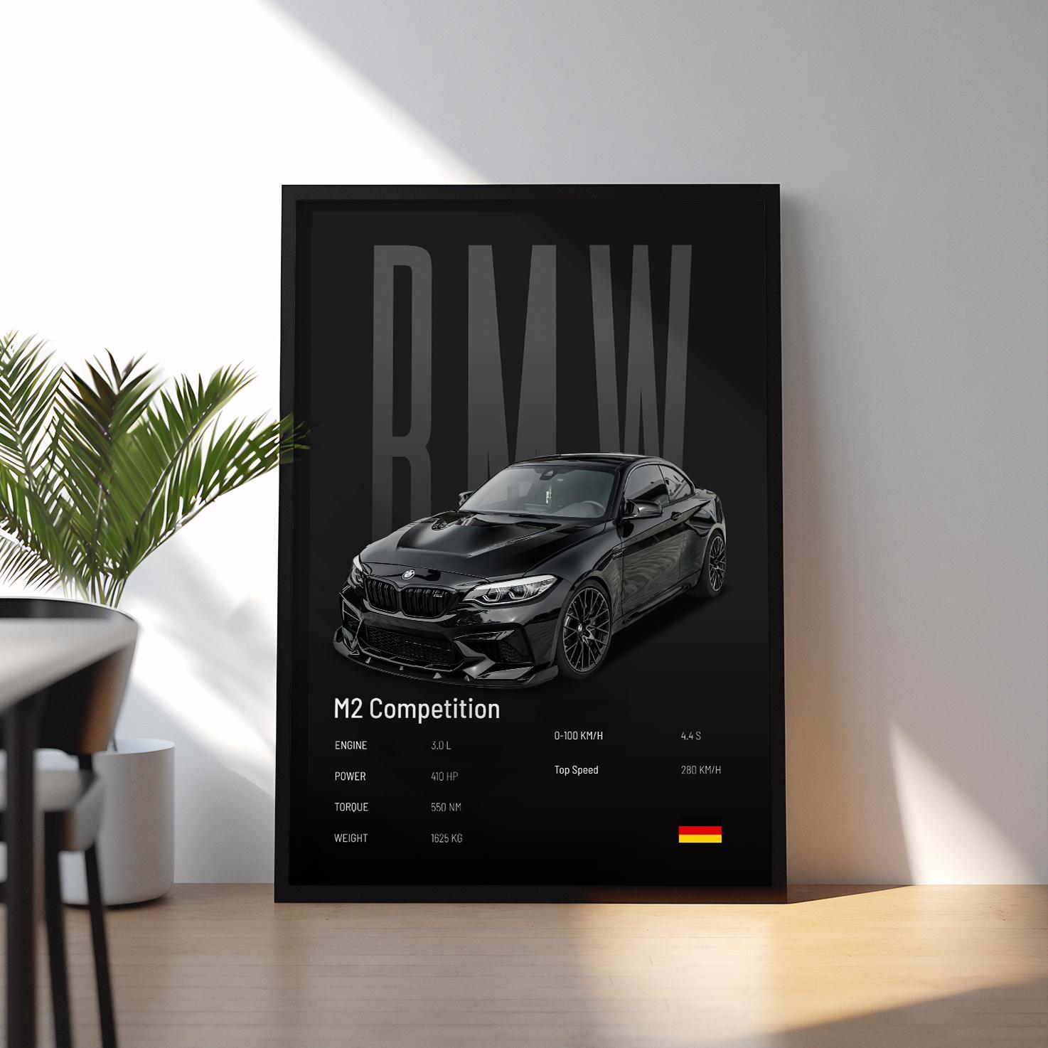 BMW M2 Competition F87 Poster | Car Print | Hyper Car Poster | Super ...