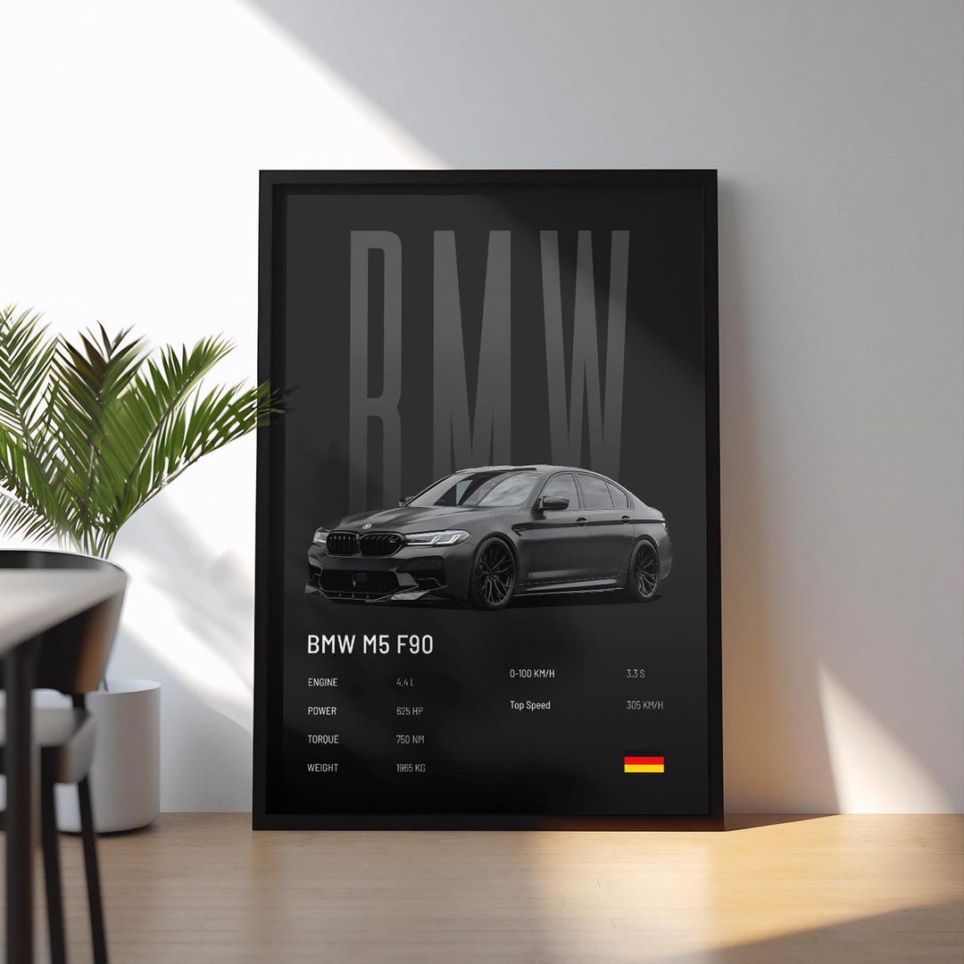 BMW M5 F90 Poster | Car Print | Hyper Car Poster | Super Car Print ...