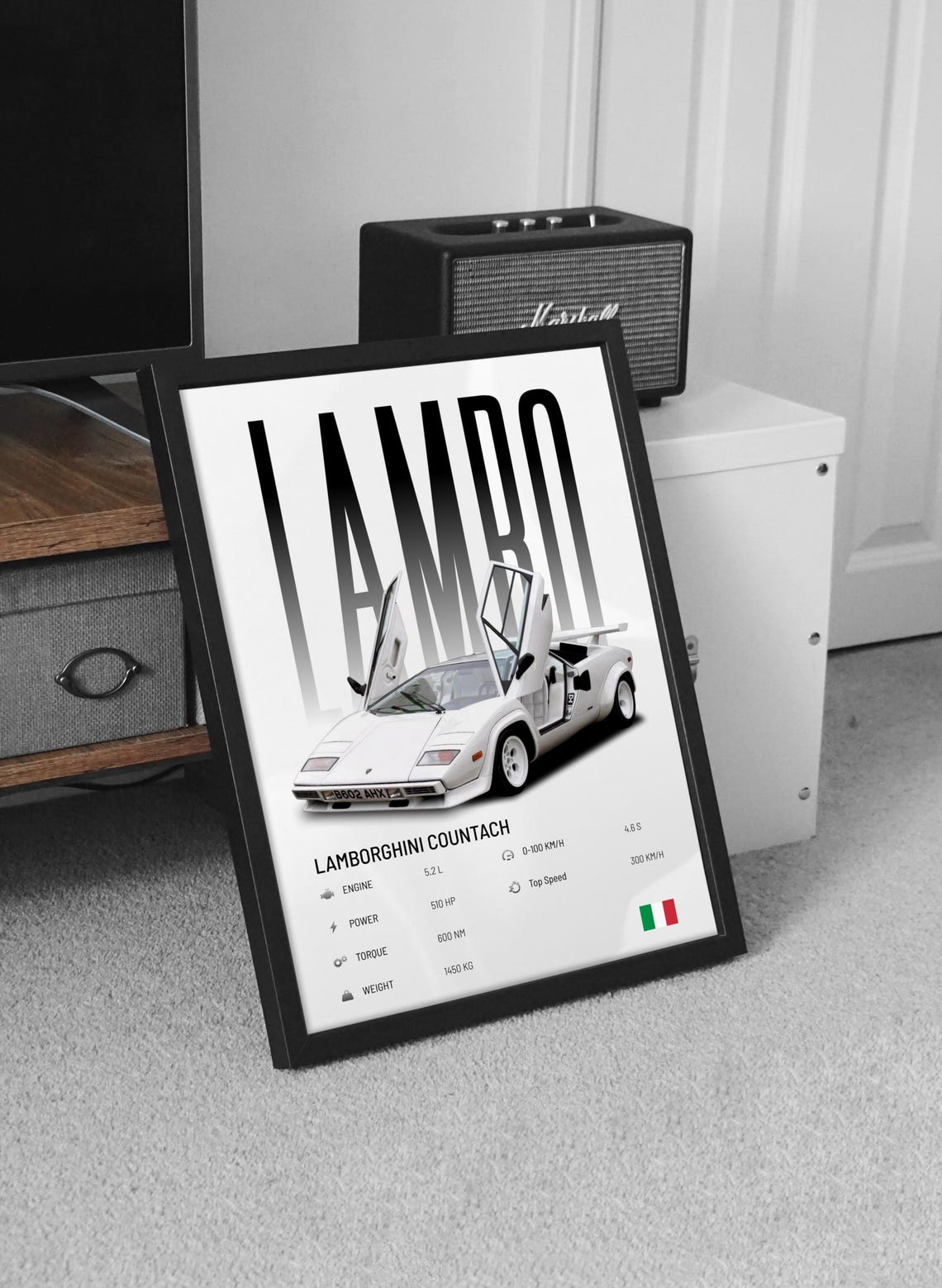 Lamborghini Countach Poster | Car Print | Hyper Car Poster | Super Car ...