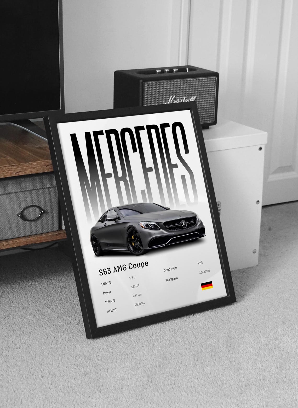 Mercedes-benz S63 AMG Poster | Car Print | Luxury Performance Poster ...