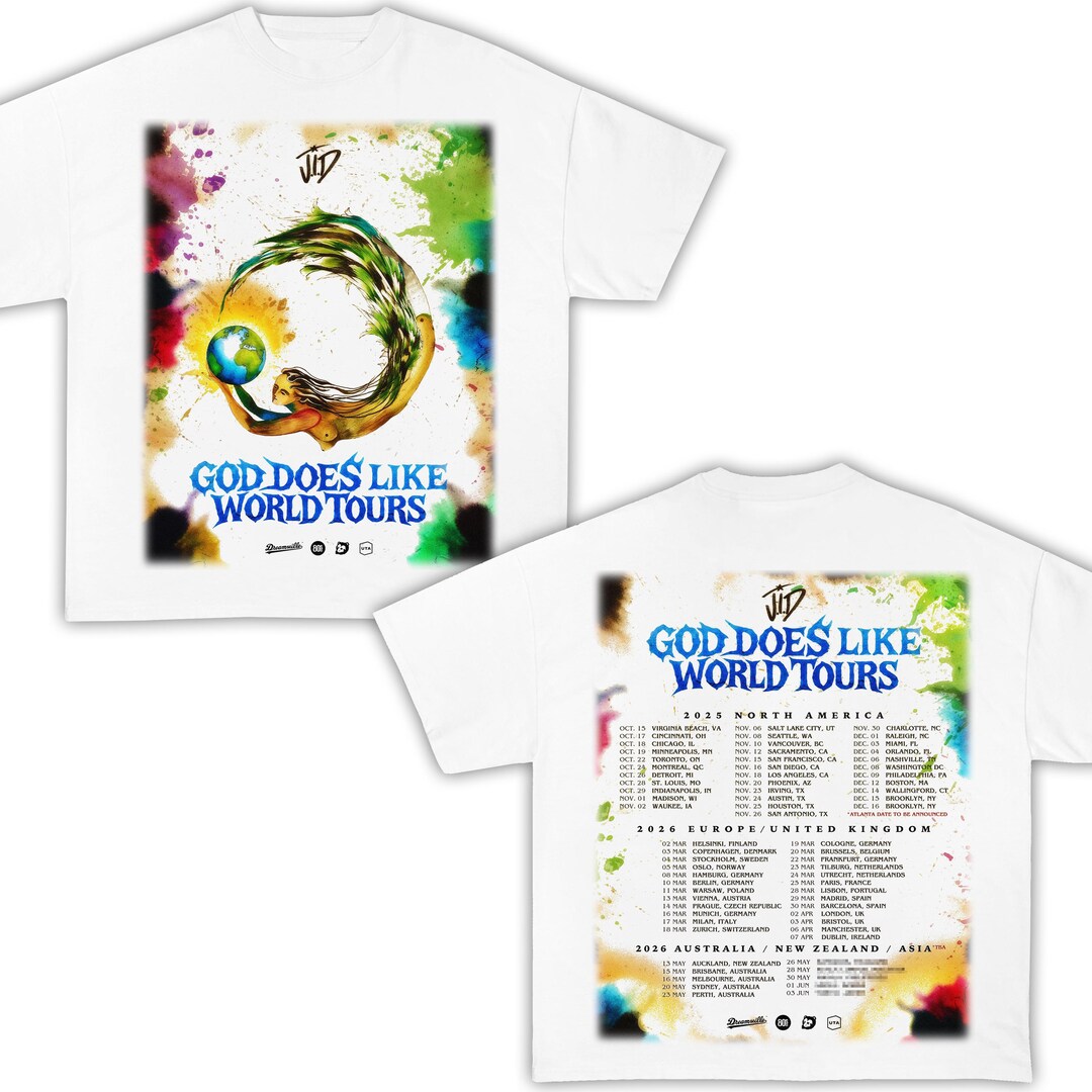 JID God Does Like World Tour 2025 Shirt | JID Merch - Etsy