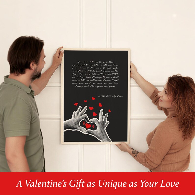 Custom Valentine Digital Download Printable, Personalized Romantic Wall ...