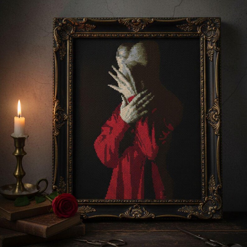 Bram Stoker Dracula Cross Stitch Pattern, Gothic Horror Embroidery ...