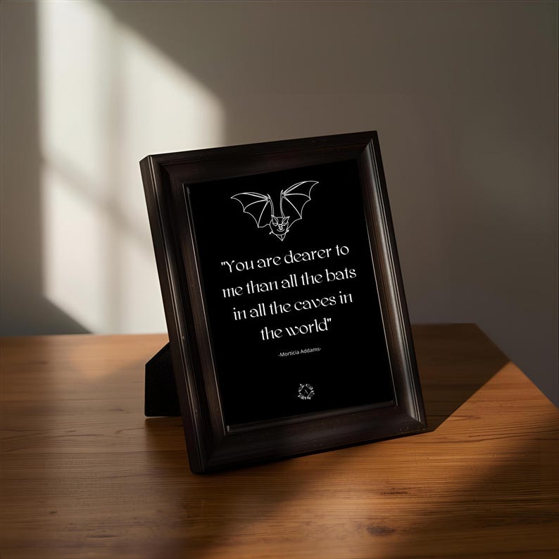 Morticia Addams Quote Print: Addams Family Wall Art (digital Download ...