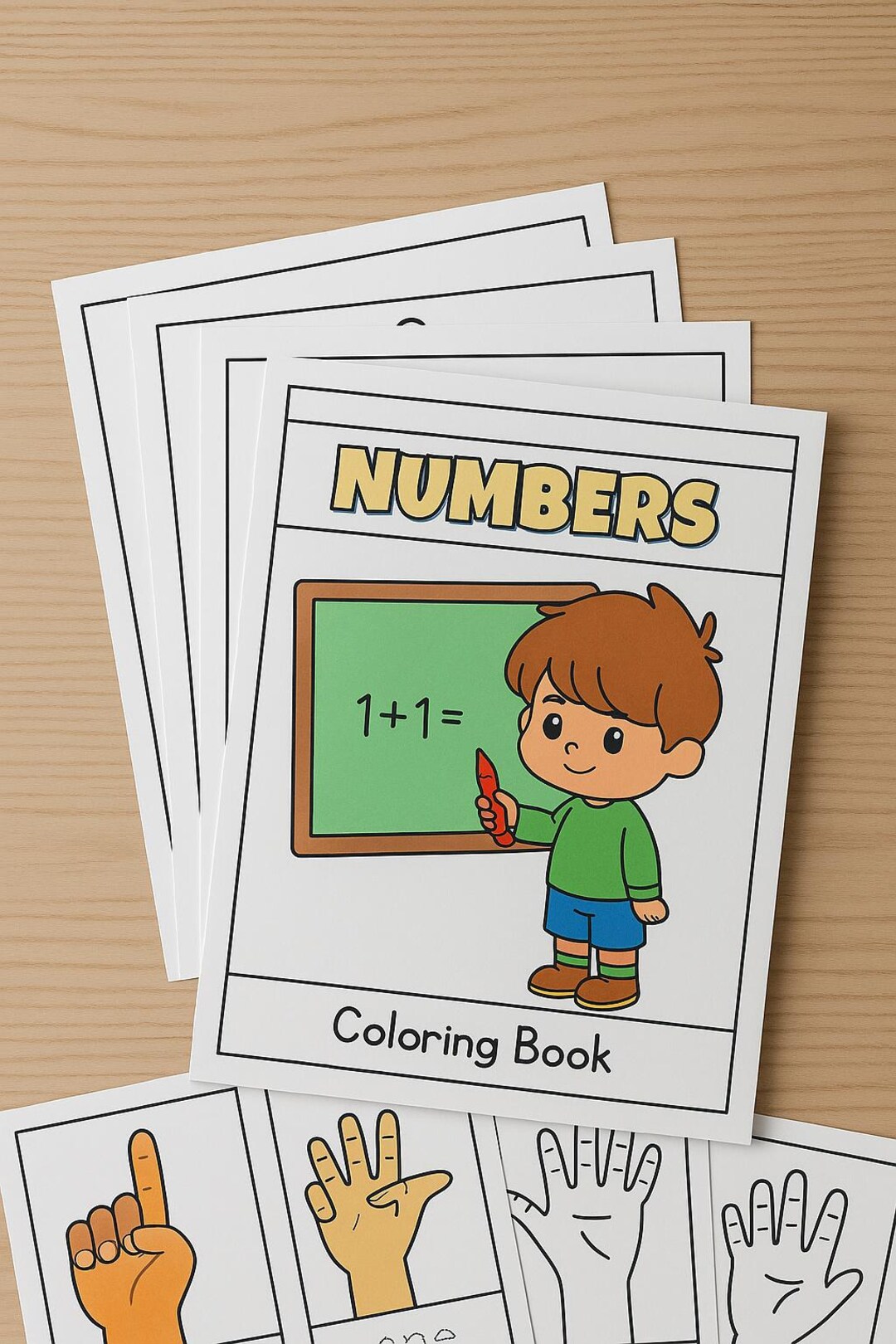 Printable Number Tracing and Coloring Pages 1 to 10 for Kids With Hand ...