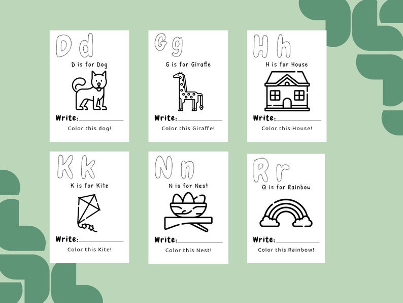 Alphabet Tracing & Coloring Worksheets: A-Z Handwriting Practice (PDF ...