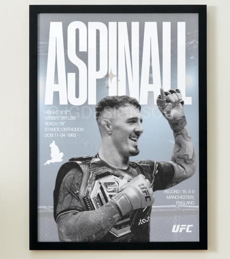 UFC Legends Poster Set (4 Posters) – Oliveira, GSP, Aspinall ...