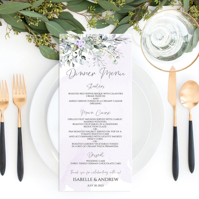 Rustic Menu - Etsy