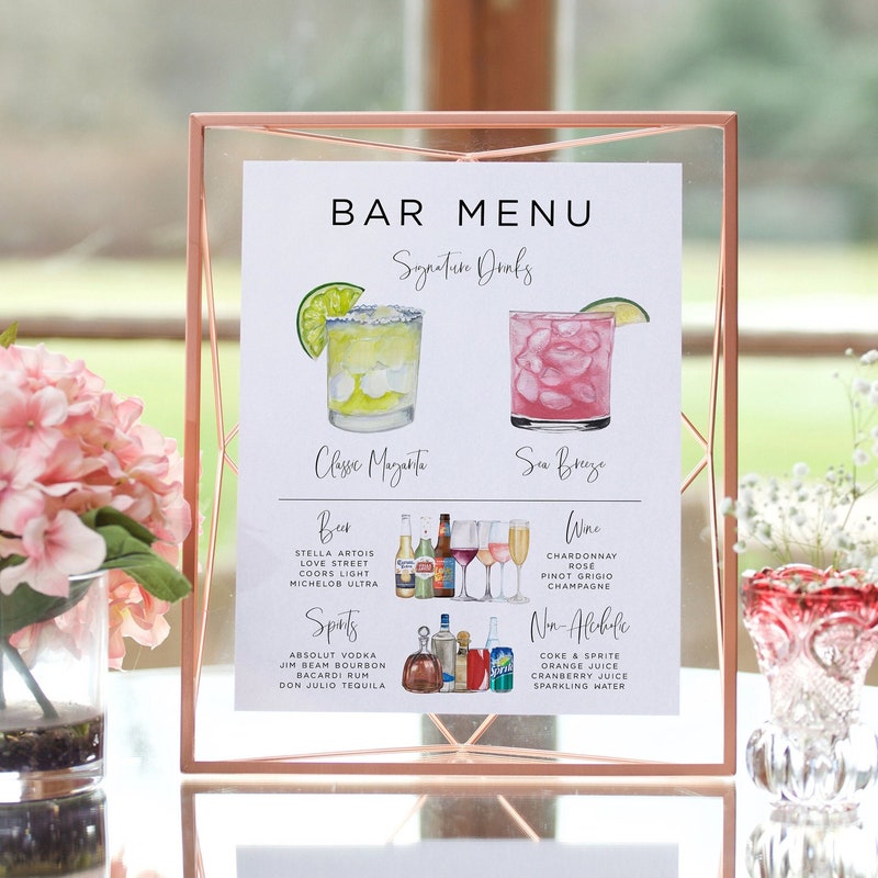 Bar Menu - Etsy
