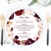 Minimalist Round Dinner Menu Template, 8 Round Modern Menu, Printable ...
