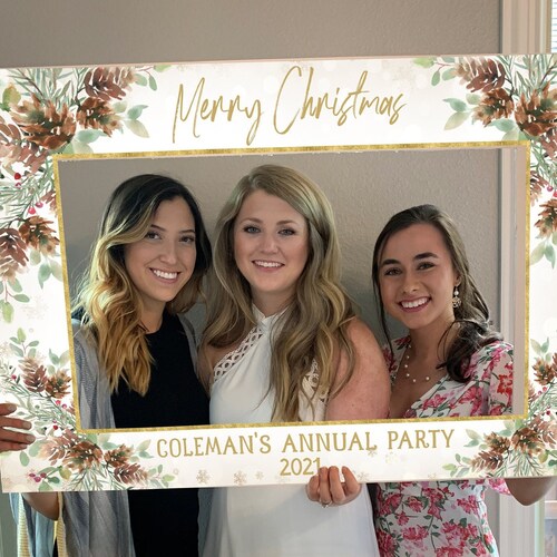 Christmas Photo Booth Frame Holiday Party Photo Booth Prop - Etsy