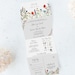 Wildflower Wedding Invitation Template: Tri-fold Concertina (instant ...