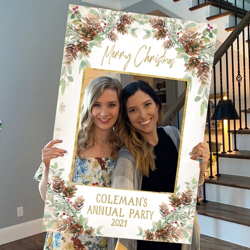 Christmas Party Photo Prop Frame Editable Holiday Party | Etsy