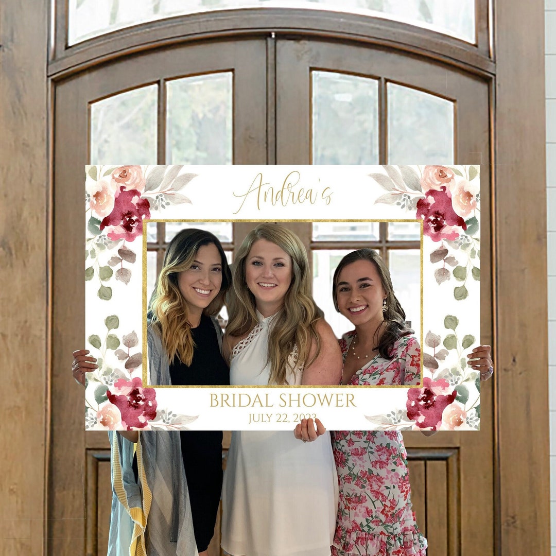 Photo Prop Frame Printable, Bridal Shower Photo Prop Frame Template ...