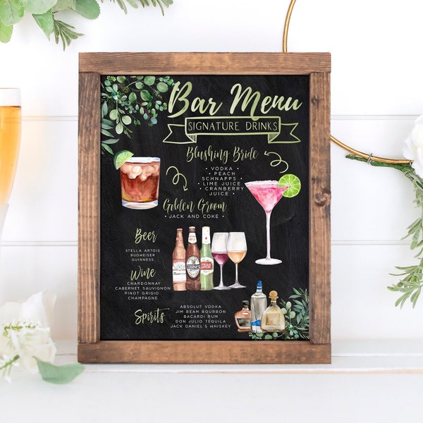Chalkboard Menu - Etsy
