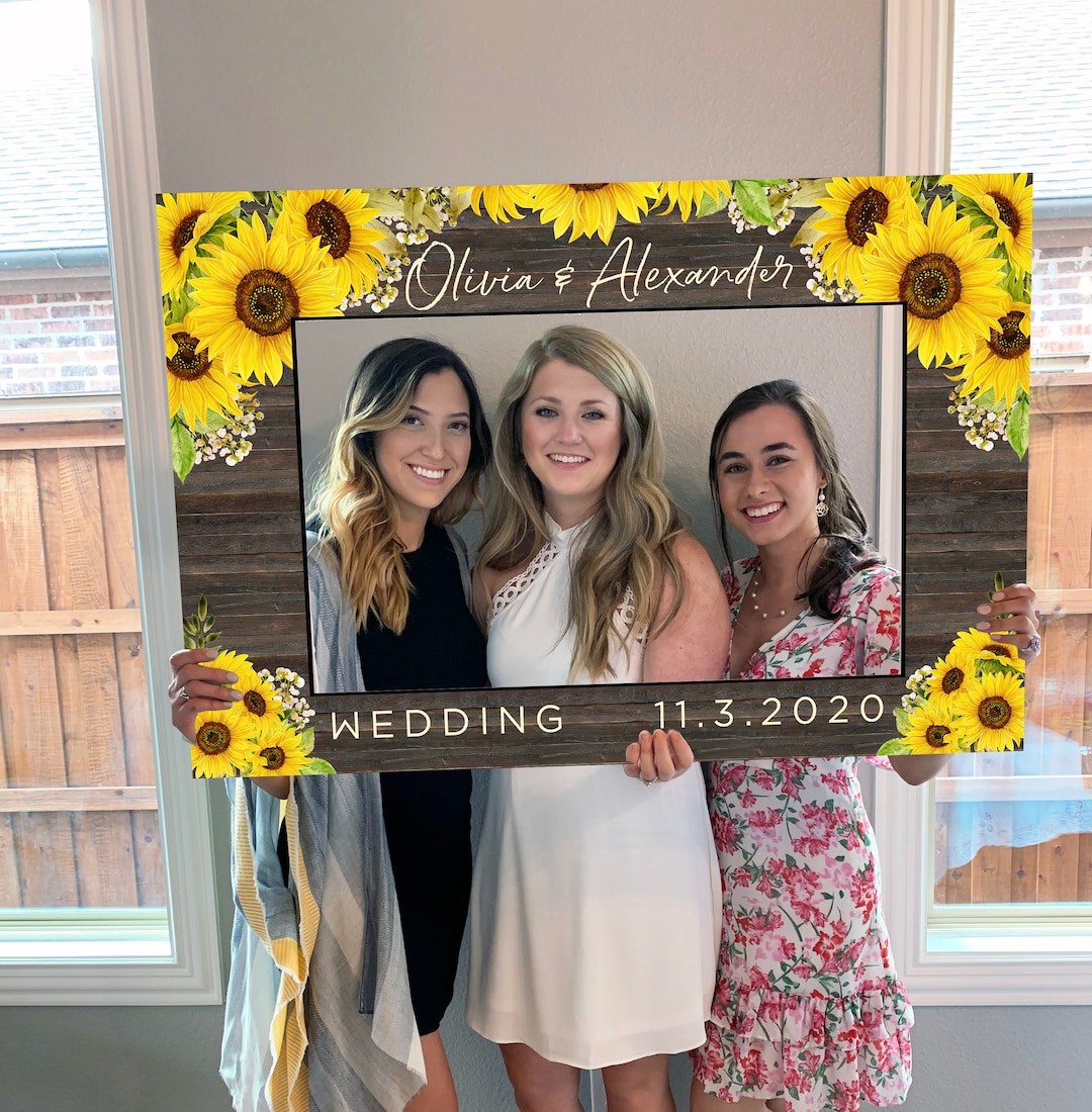 Sunflowers Photo Prop Frame Printable, Barn Wedding / Hen Party Photo ...