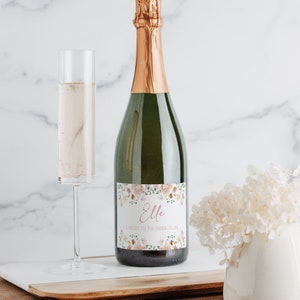 Wildflower Mini Champagne Label Template, Editable Mini Champagne ...