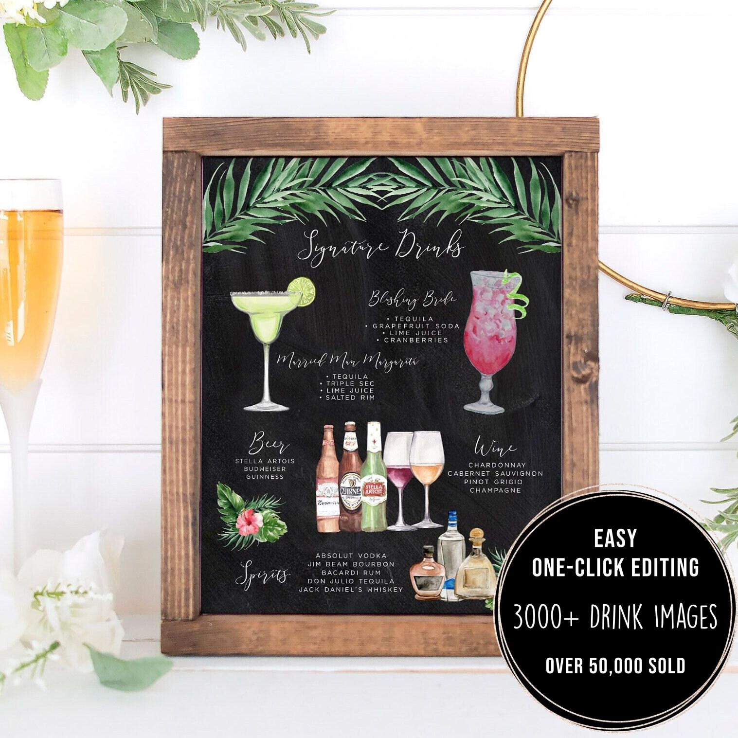 Blank Menu Template Tropical