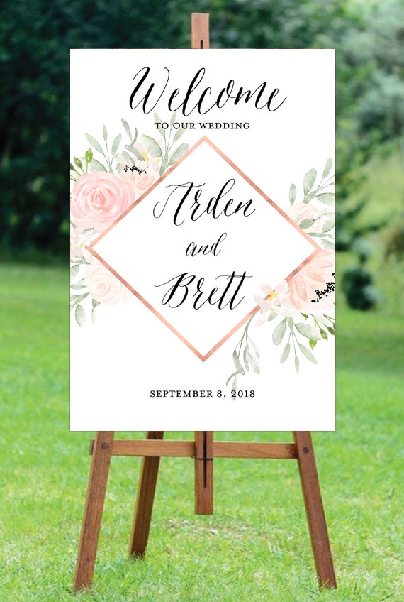Wedding Welcome Sign Template, Wedding Welcome Sign Printable, Wedding ...