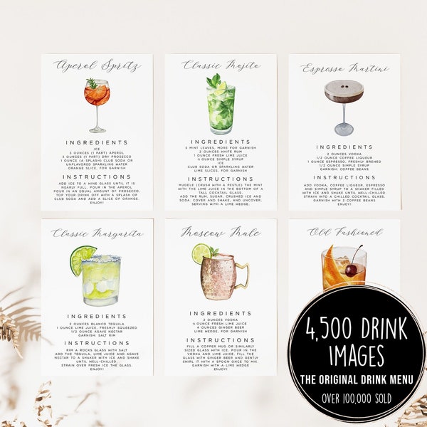 Cocktail Cards - Etsy