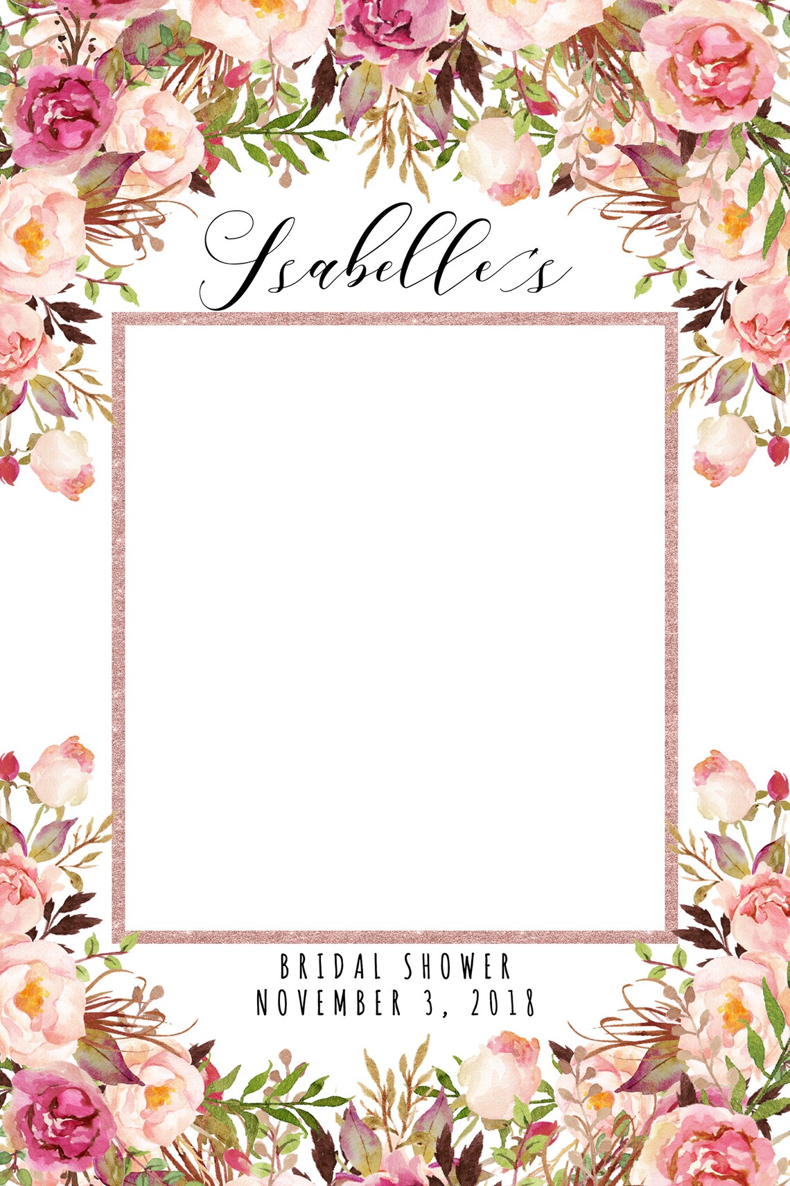 Photo Prop Frame Printable Bridal Shower Photo Prop Frame | Etsy Canada